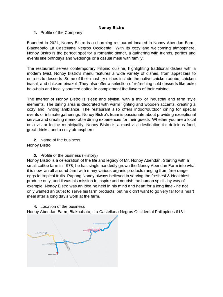 Nonoy Bistro | PDF | Waiting Staff | Restaurants