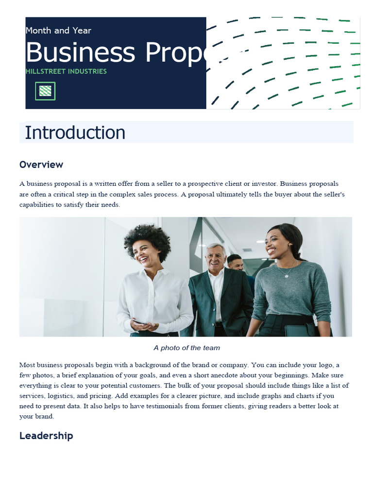 Comprehensive Business Proposal Guide | PDF | Sales | Financial Economics