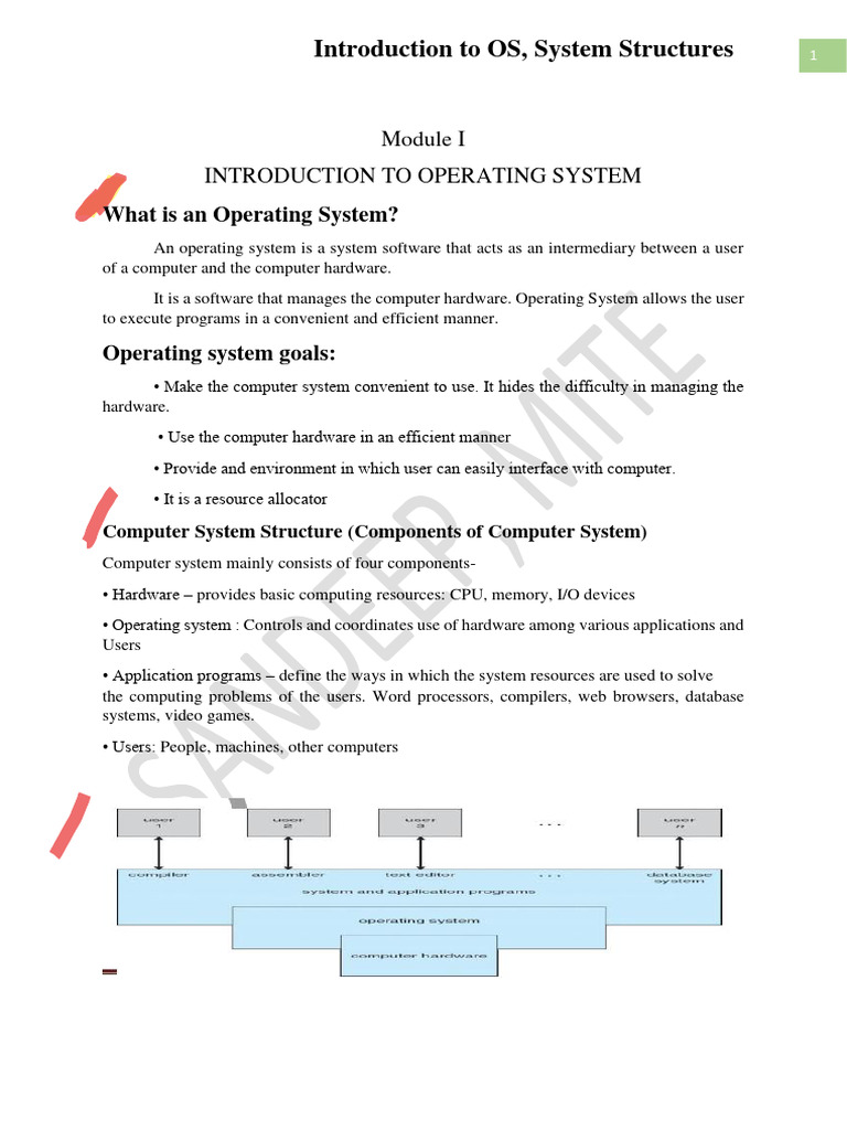 OS Module 1 | PDF | Computer Data Storage | Operating System