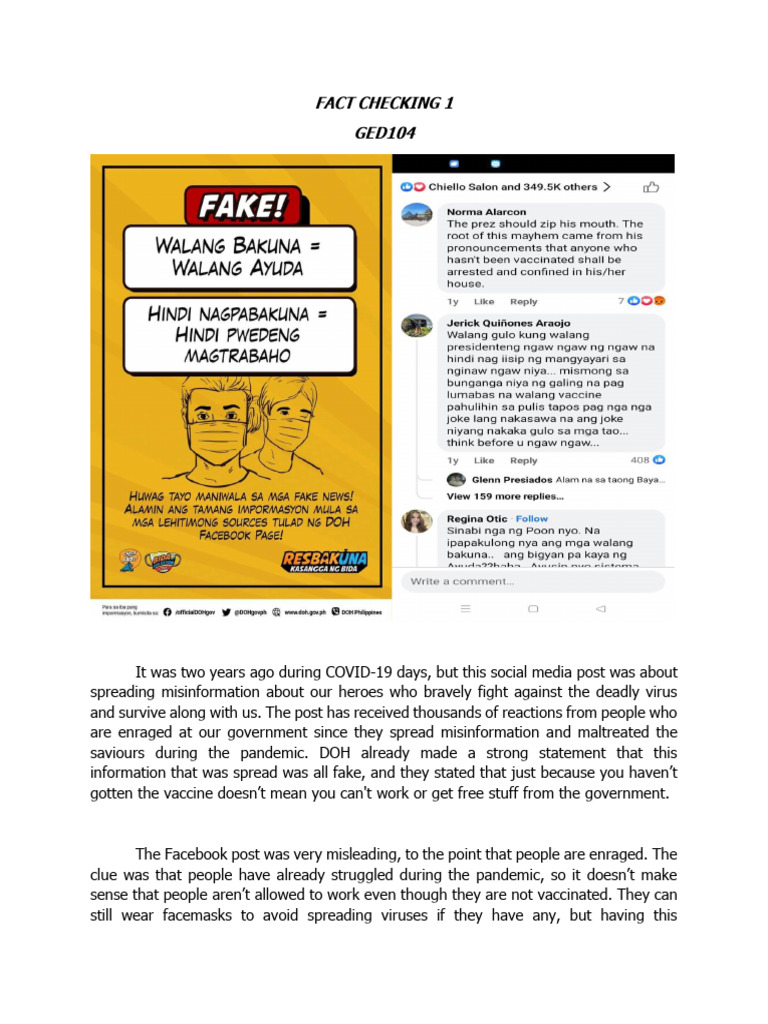 Fact Checking 1 | PDF | Human Communication | Communication