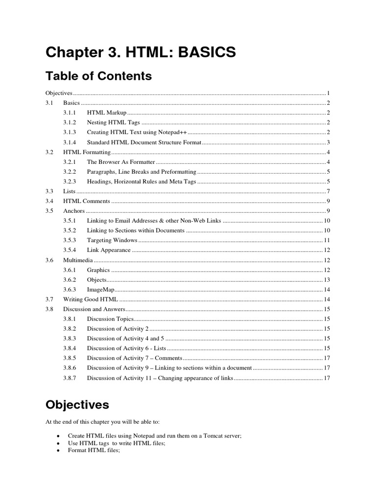Basic Html Example Pdf Html Element Html