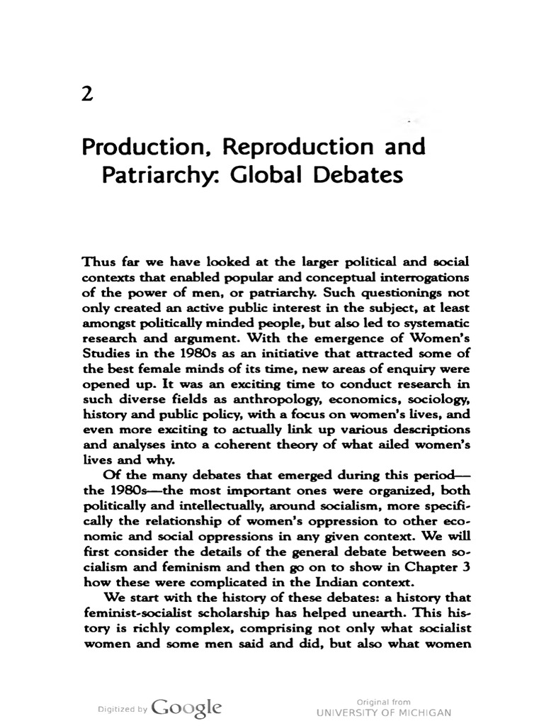 Production, Reproduction and Patriachy - V. Geetha | Download Free PDF ...
