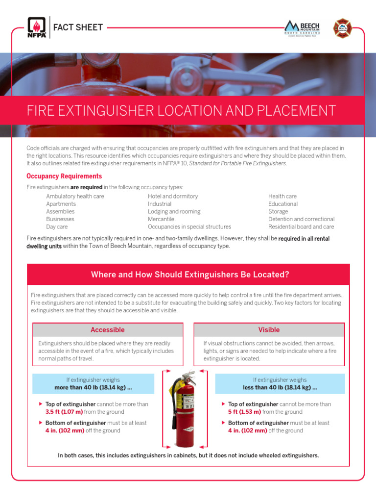 TOBM Fire Extinguisher Fact Sheet | PDF | Safety | Fires