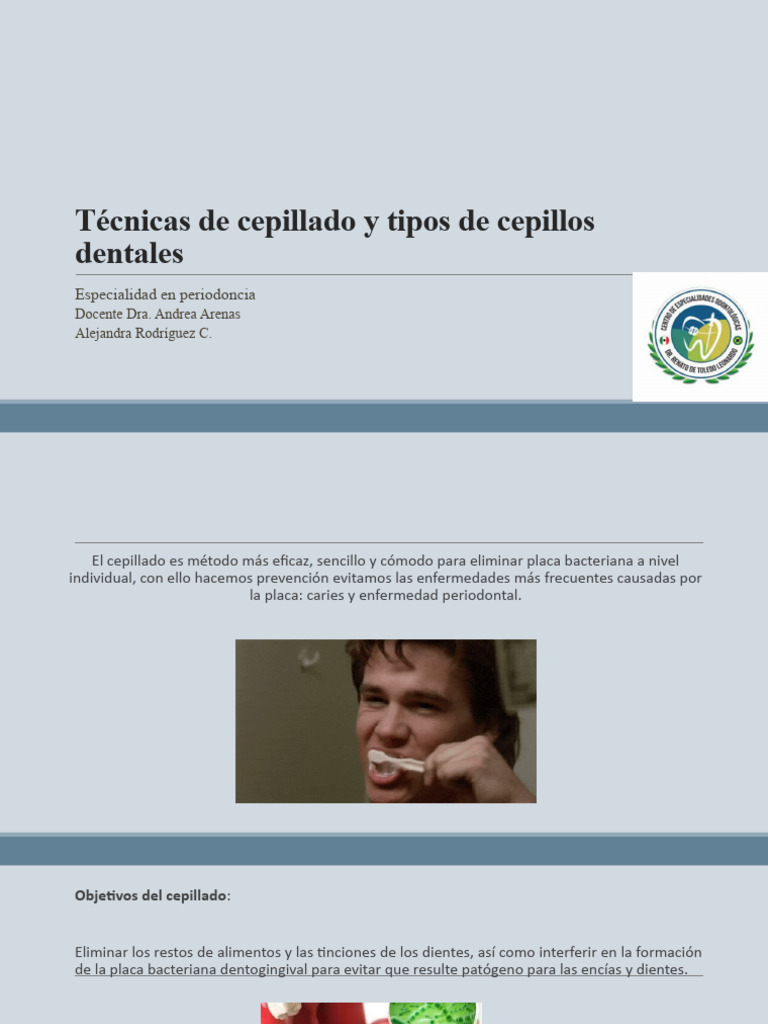 Técnicas de cepillado y tipos de cepillos dentales mayra alejandra rodriguez | PDF | Cepillo de ...