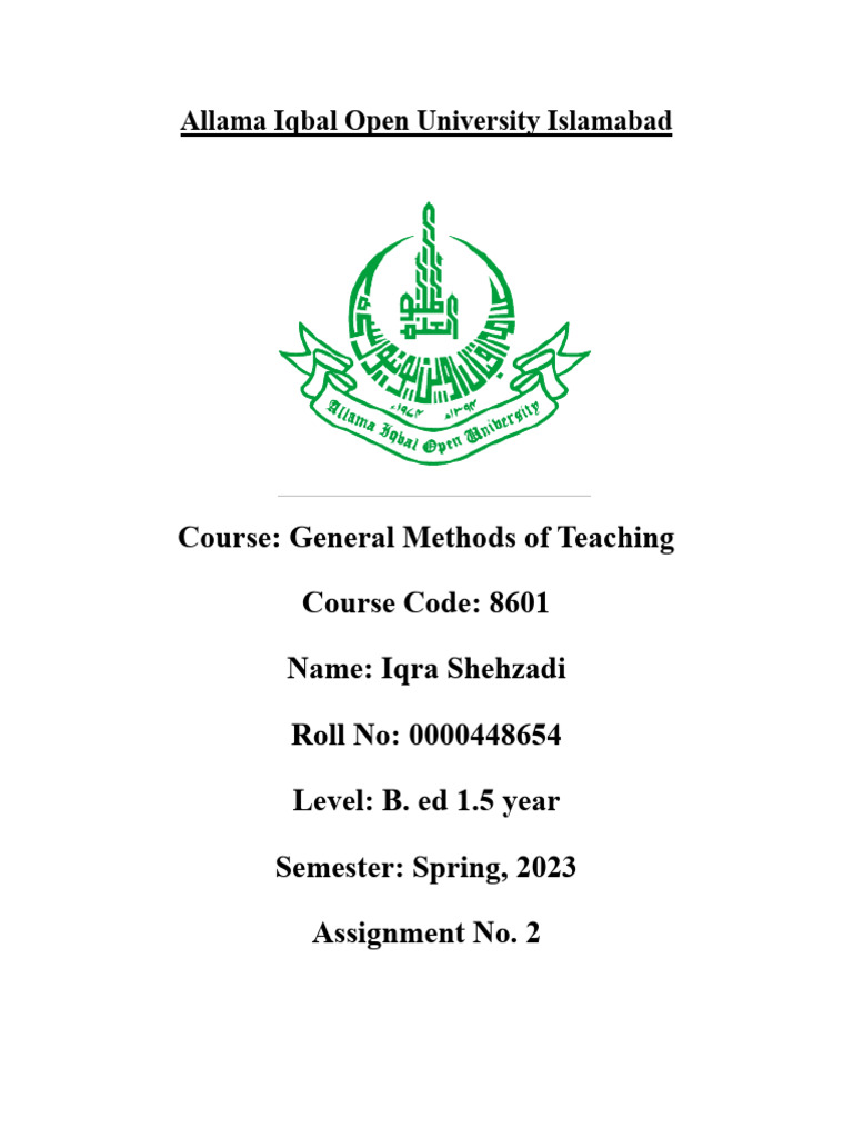 Assignment 2 8601 | PDF | Educational Assessment | Learning