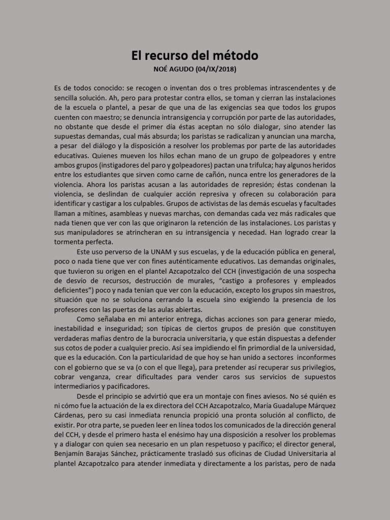 El Recurso Del Método | PDF