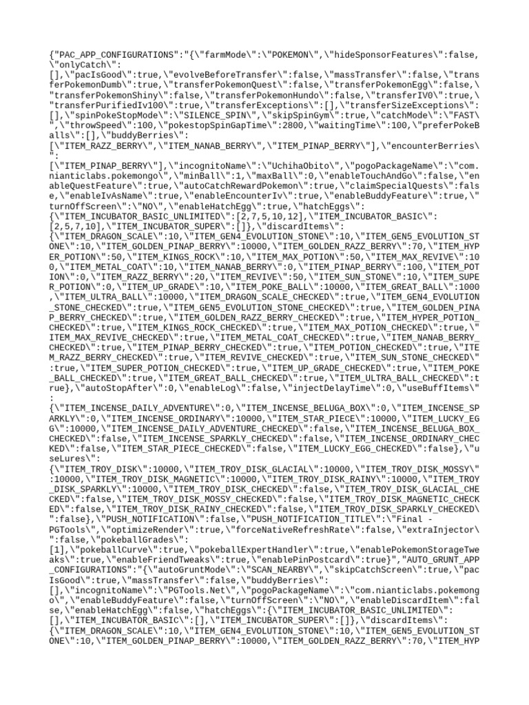 PGTools Configuration for Pokémon Go | PDF | Teaching Methods ...