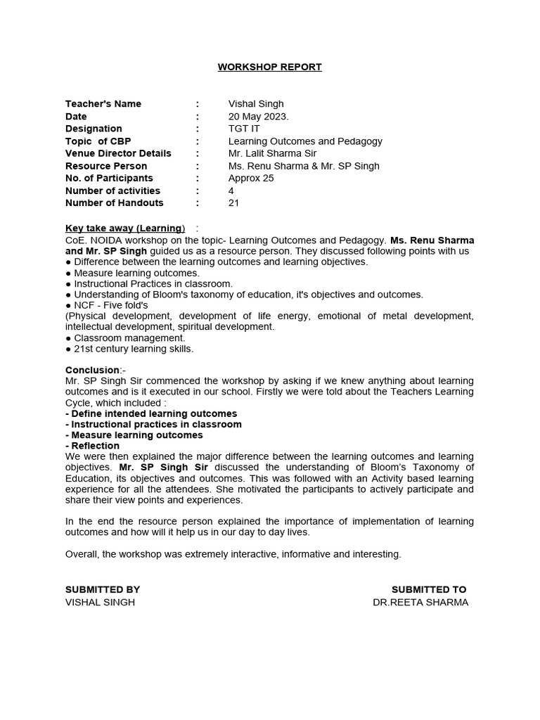 Workshop Report | PDF