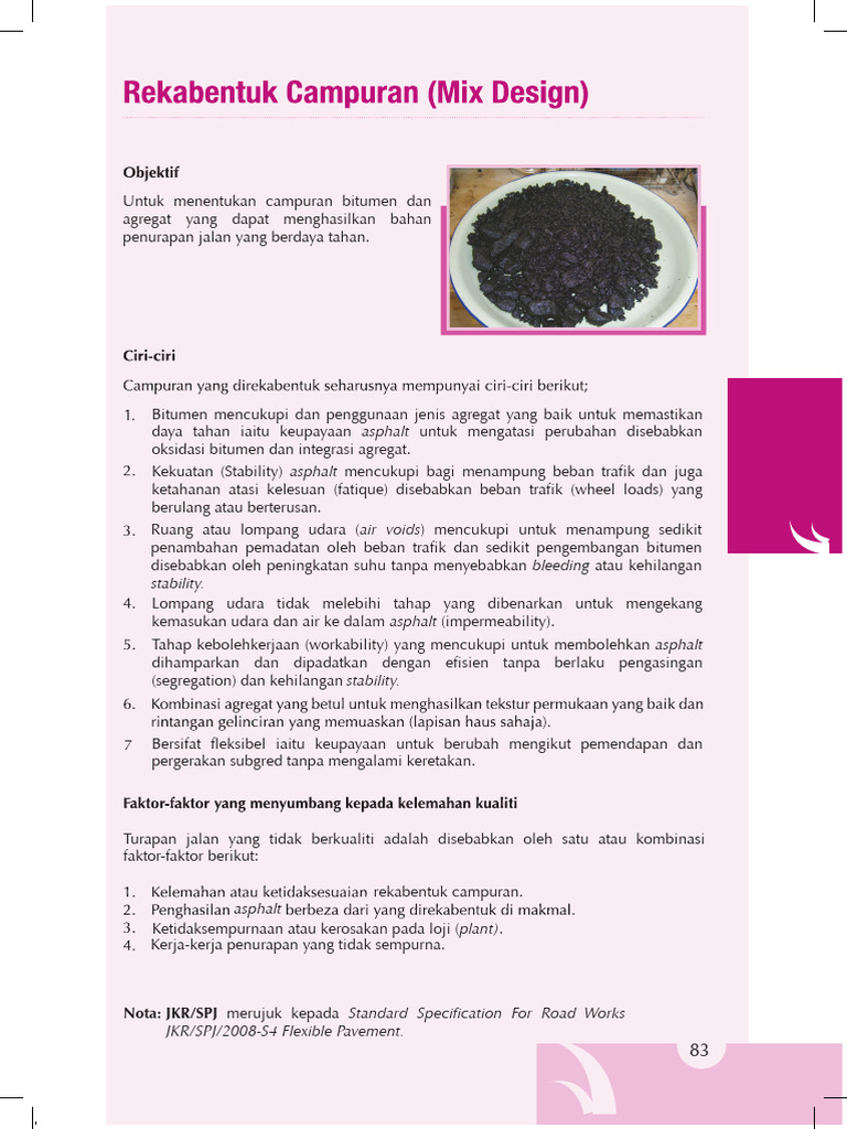 Buku Senggara Jalan - Mix Design | PDF