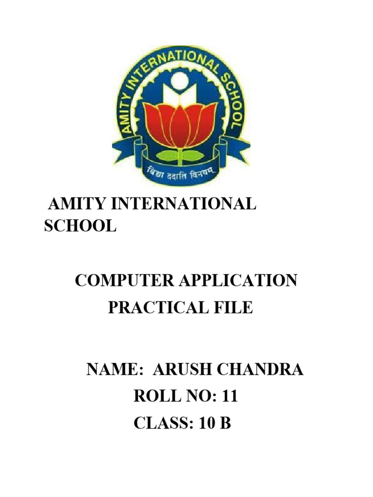 HTML Practical File for Class 10 B | PDF | Html Element | Html