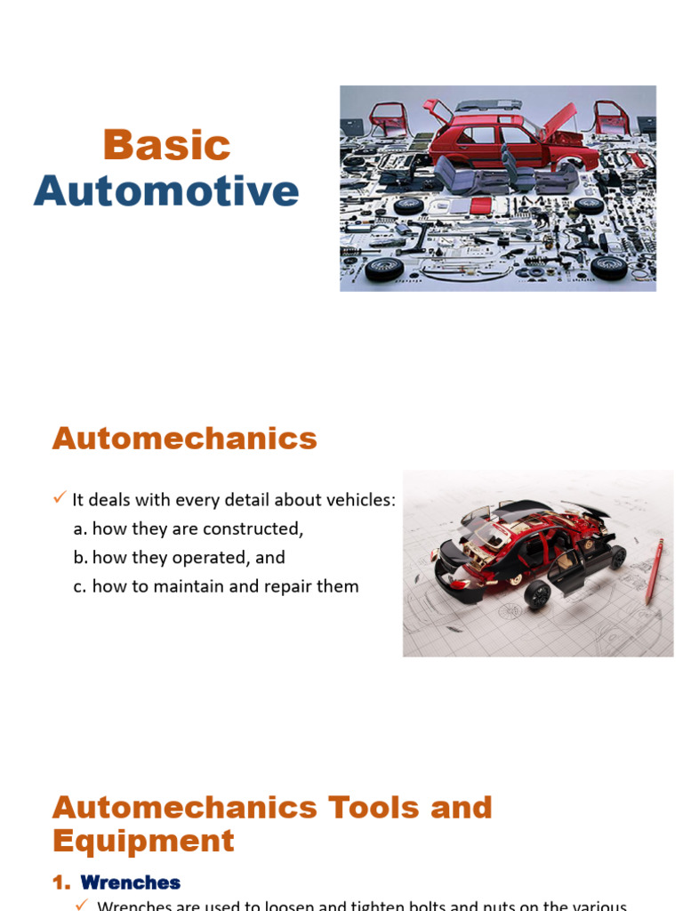 Lesson 3 - Basic Automotive | PDF | Piston | Axle