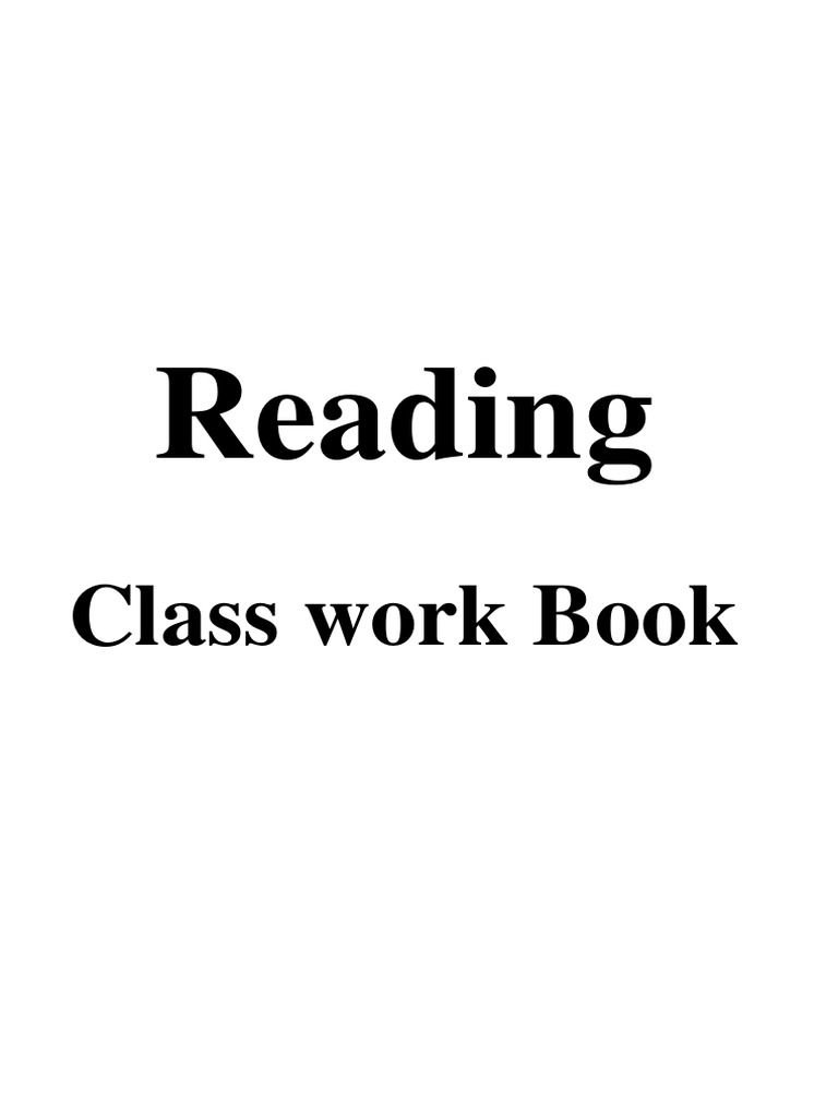 Reading Class Work Book | PDF | Health Care | Diseases And Disorders