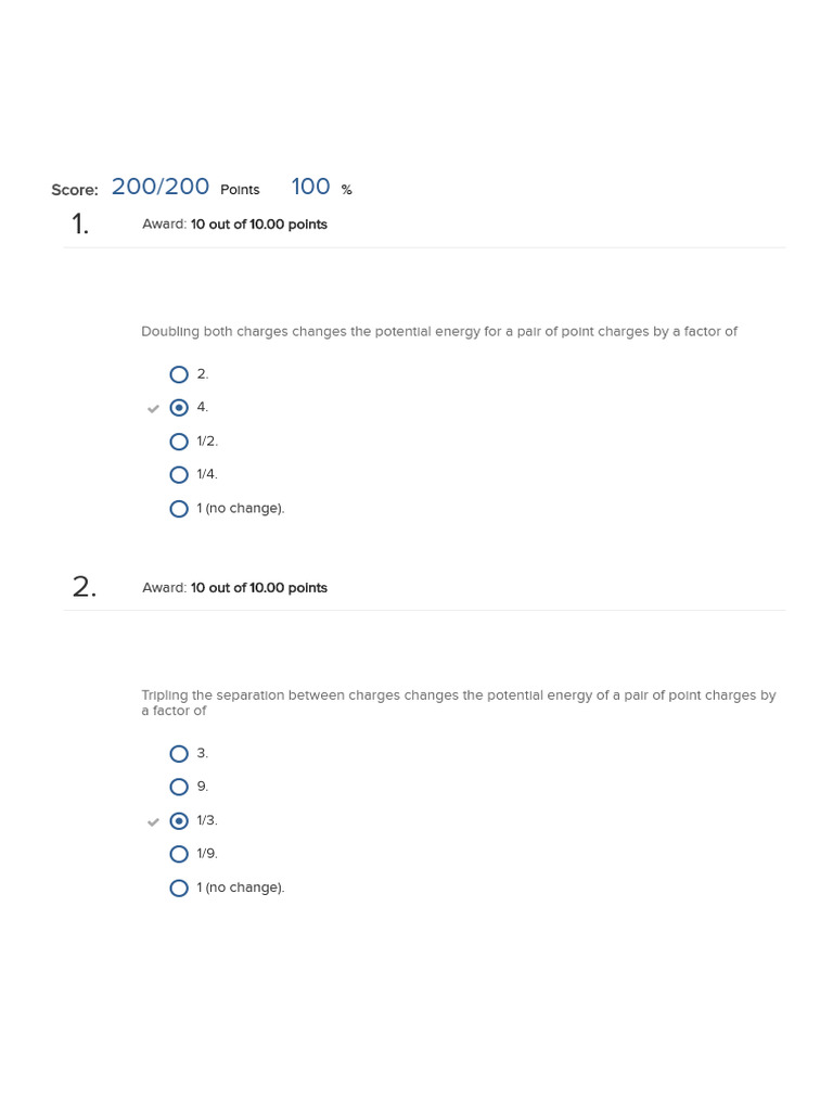 Assignment Print View | PDF | Capacitance | Electricity