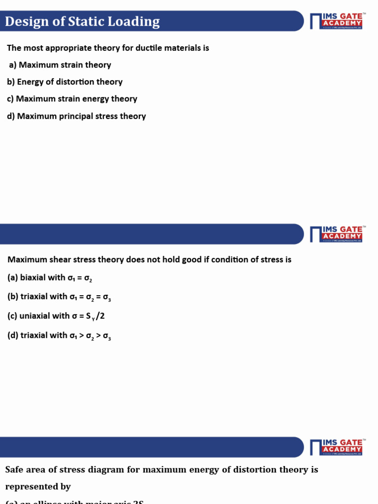 Unit 1 Question Machine Design | PDF | Strength Of Materials | Civil ...