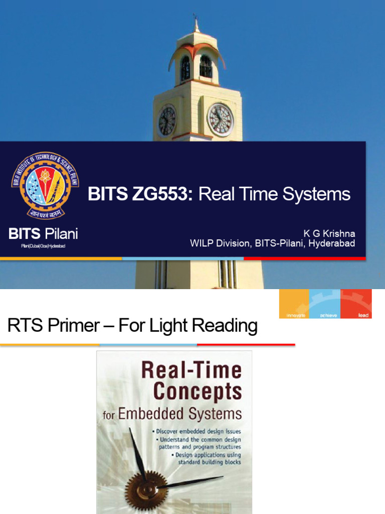 BITS ZG553 Real Time Systems L-1a KGK | PDF | Process (Computing) | Thread (Computing)