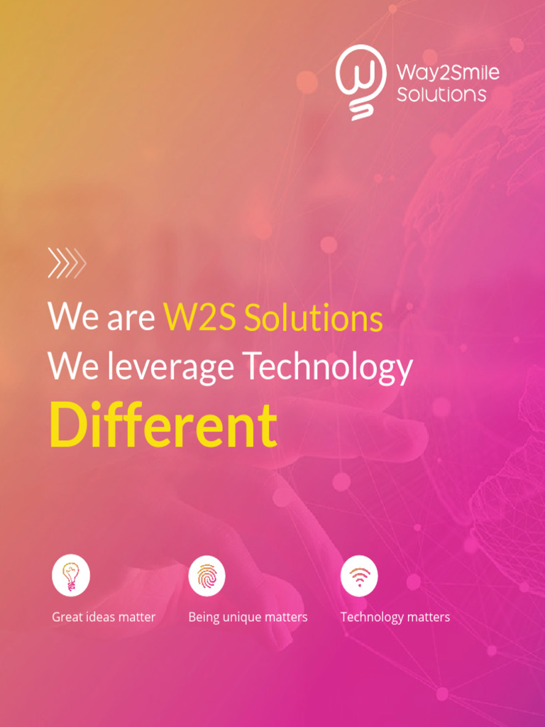 W2s Solutions Corporate Profile Pdf Internet Of Things Analytics 