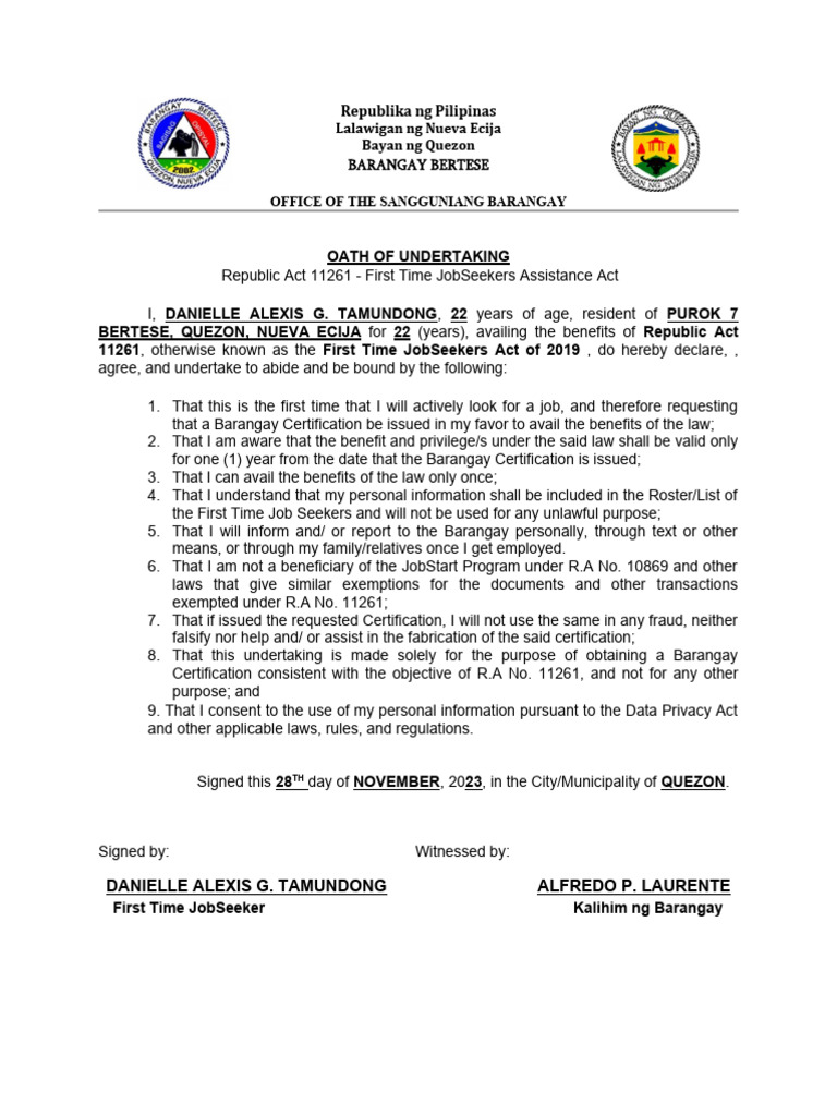 Oath of Undertaking | PDF | Common Law | Justice