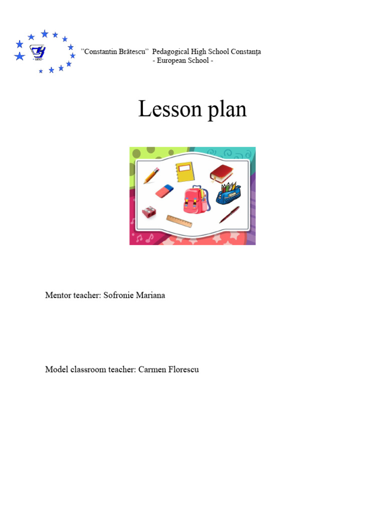 Proiect Lectie Engleza | PDF | Teachers | Learning