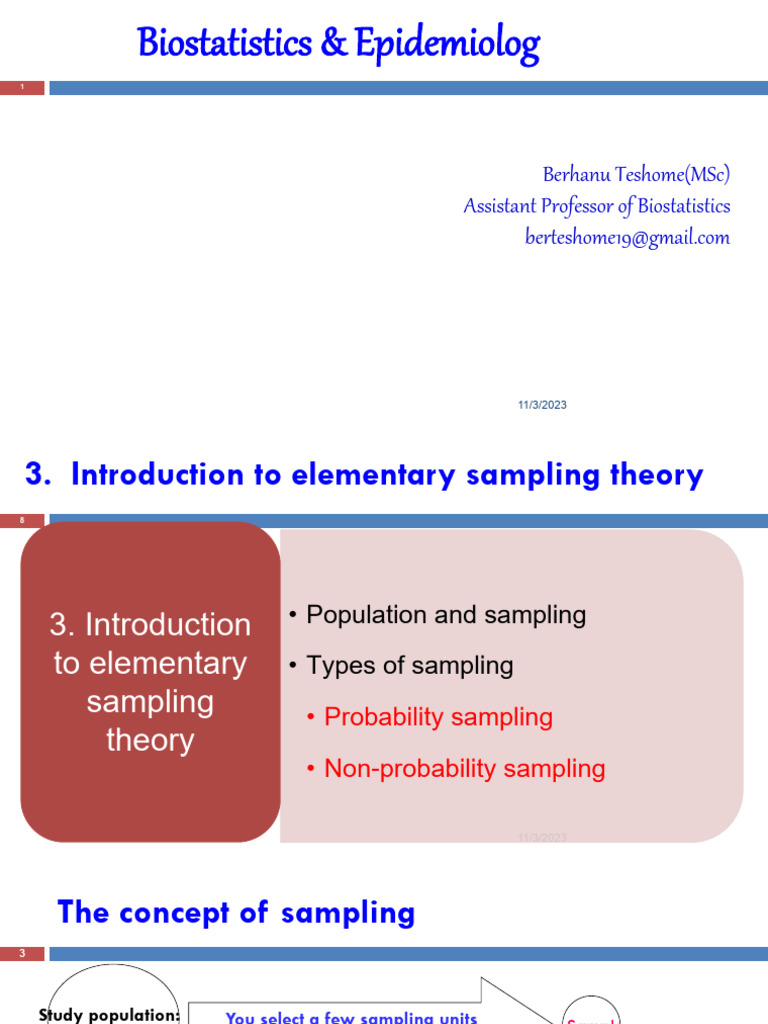 Chapter 3-Sampling Theory | Download Free PDF | Sampling (Statistics ...