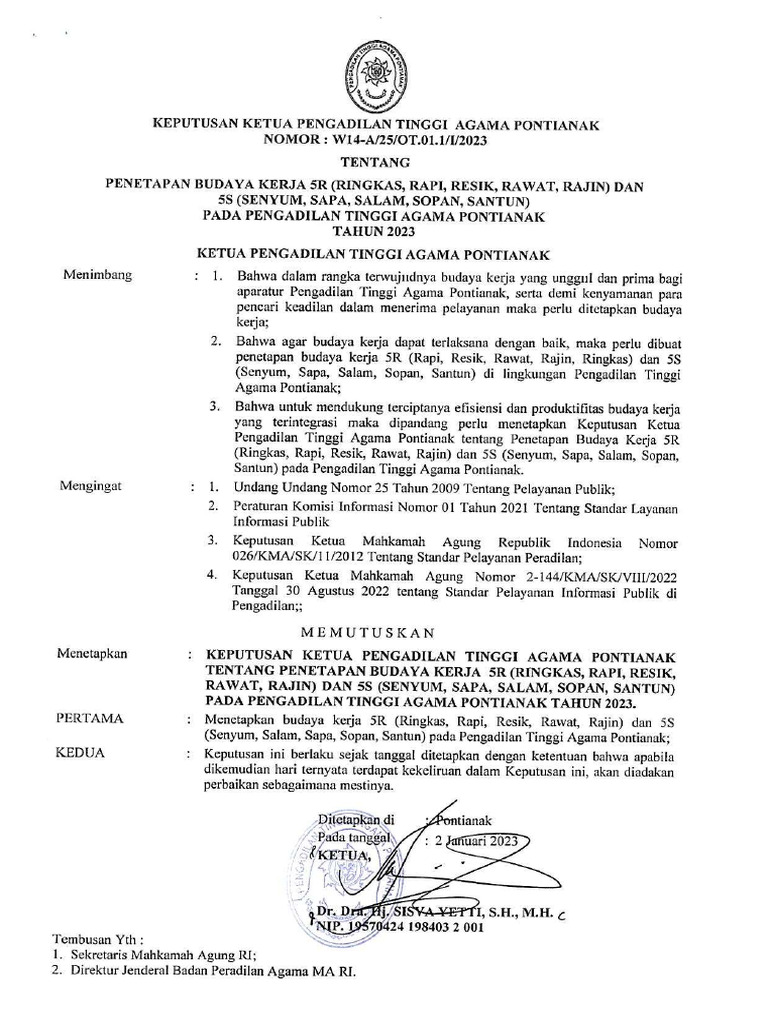 25 SK Penerapan 5R Dan 5S | PDF