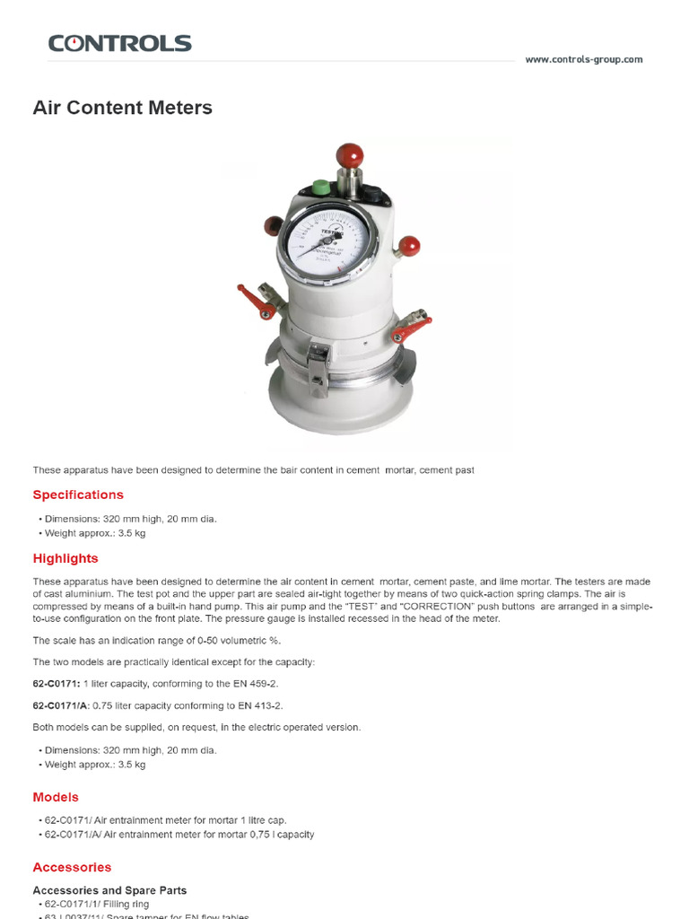 Air Content Meters | PDF