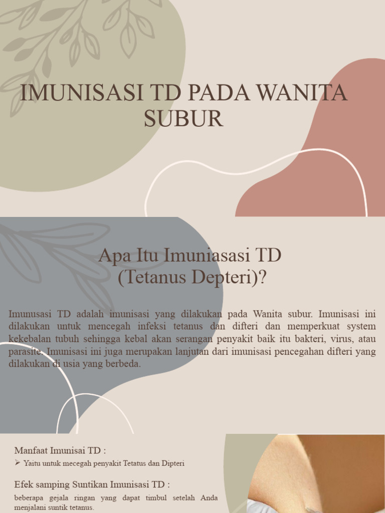 Imunisasi TD Pada Wanita Subur | PDF | Kesehatan Holistik