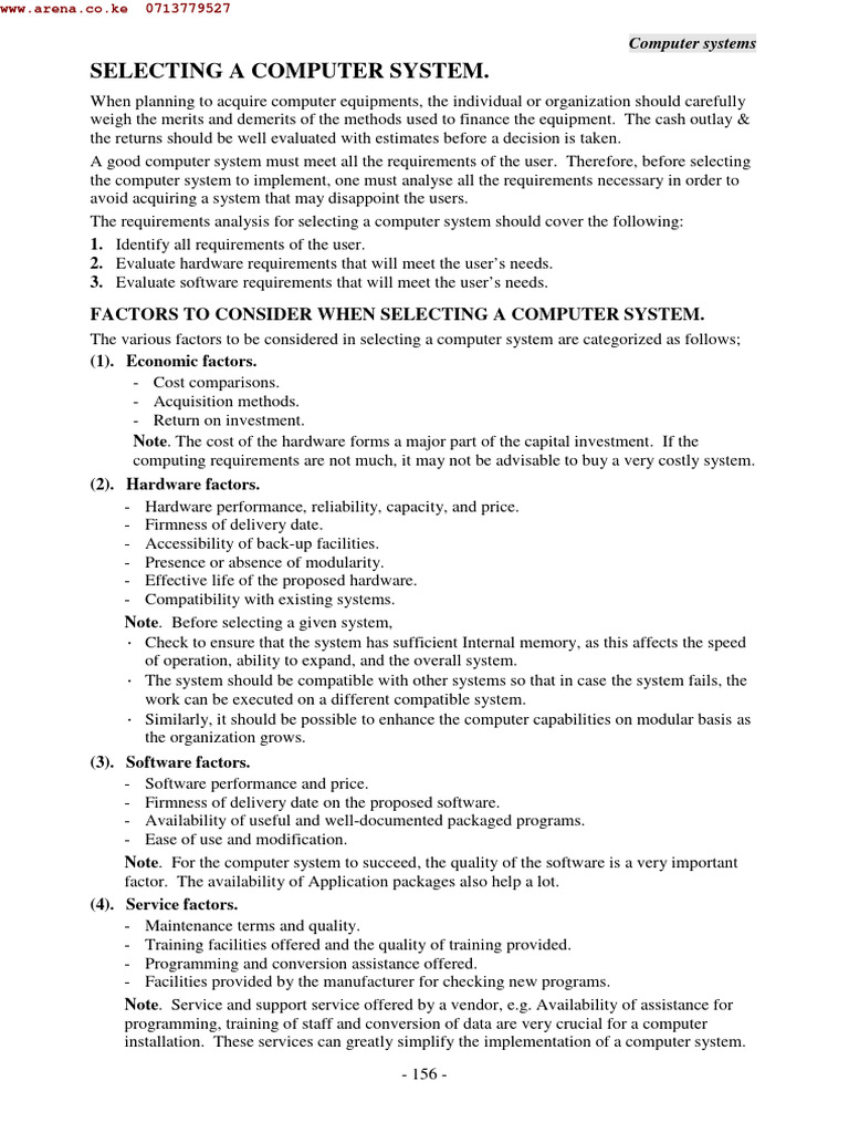 Selecting A Computer System | PDF | Lease | Random Access Memory