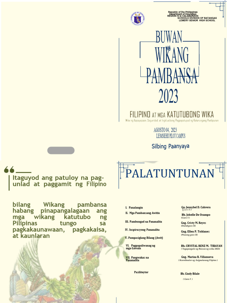 Program - Buwan NG Wika | PDF