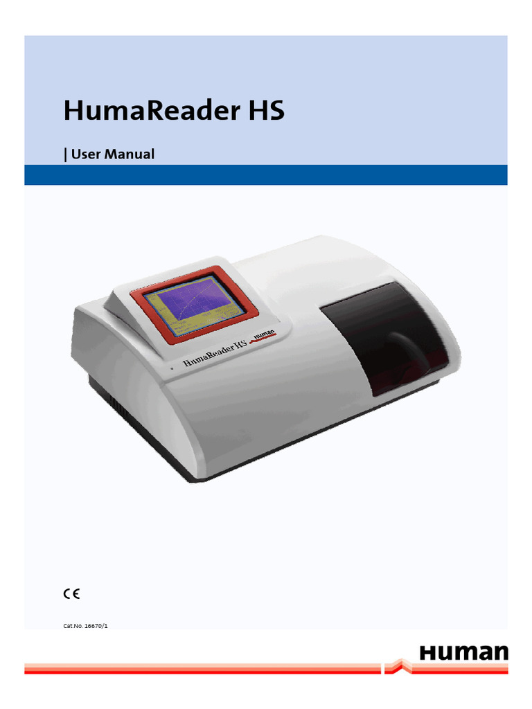 Humareader Hs U. Manual | PDF | Absorbance | Spline (Mathematics)