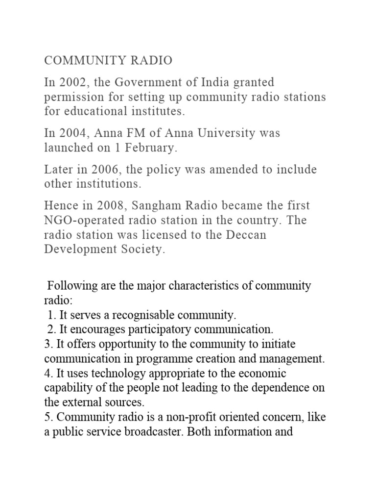 Community Radio Mod 2 | PDF | Radio | Transmitter