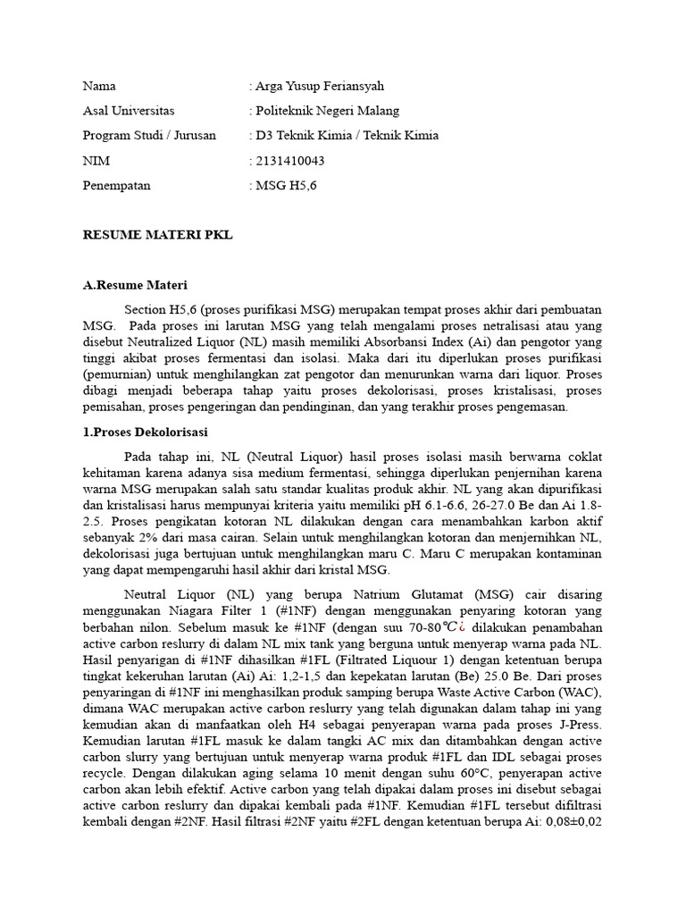 Arga Yusup F - Polinema - MSG H5,6 | PDF