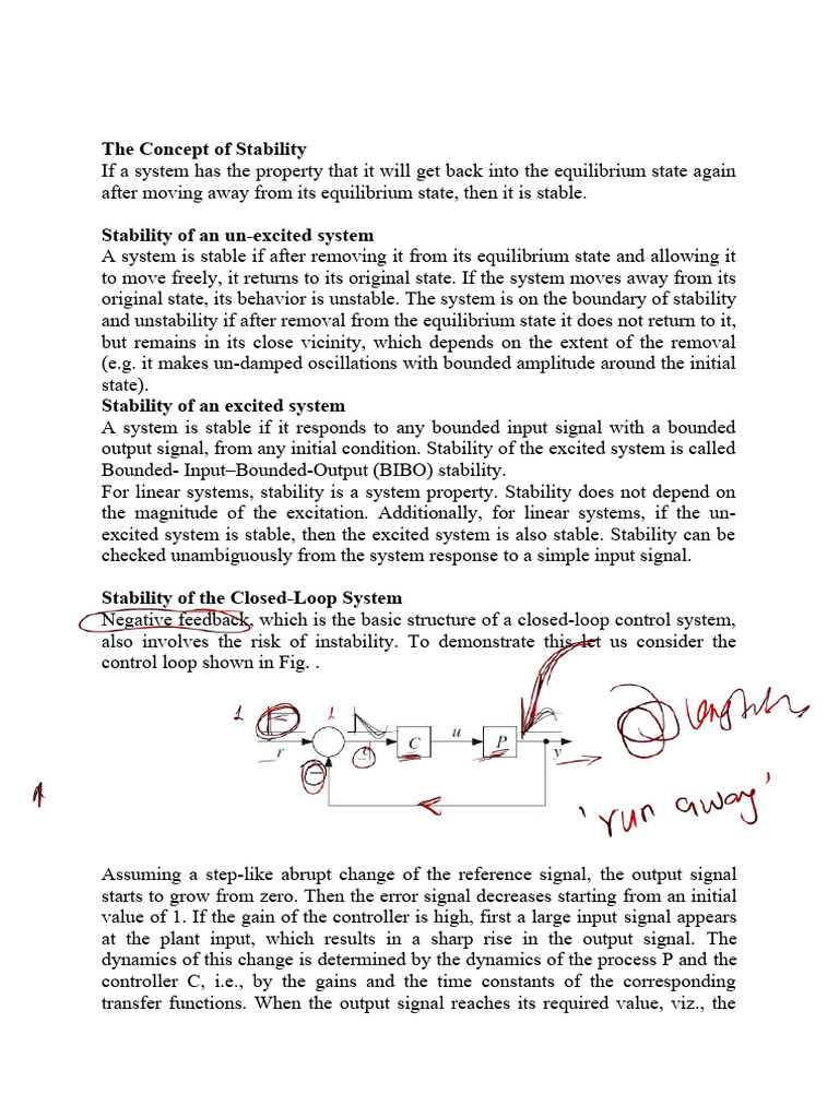The Concept of Stability 1 | PDF | Control Theory | Stability Theory