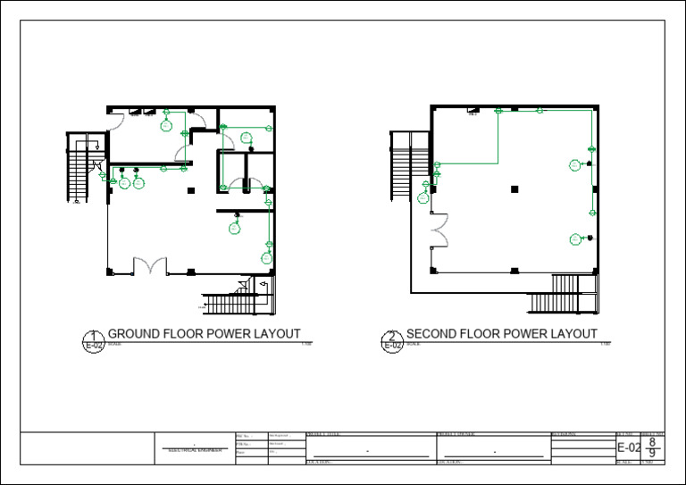 Ground Floor Power Layout 1 Second Floor Power Layout 2: MPB PB-1 PB-2 ...