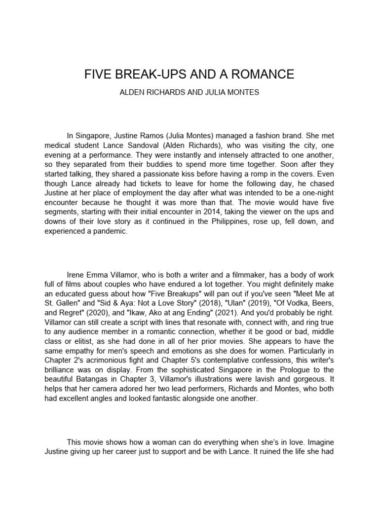 Five Break-Ups and A Romance | PDF