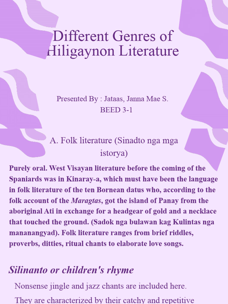 Different Genres of Hiligaynon Literature | PDF | Philippines