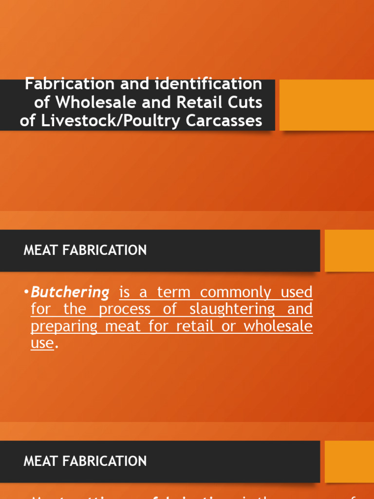 Fabrication | PDF | Beef | Cuisine