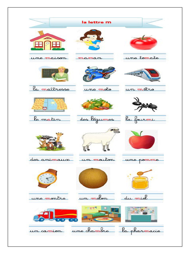 Mot Avec Lettre M | PDF