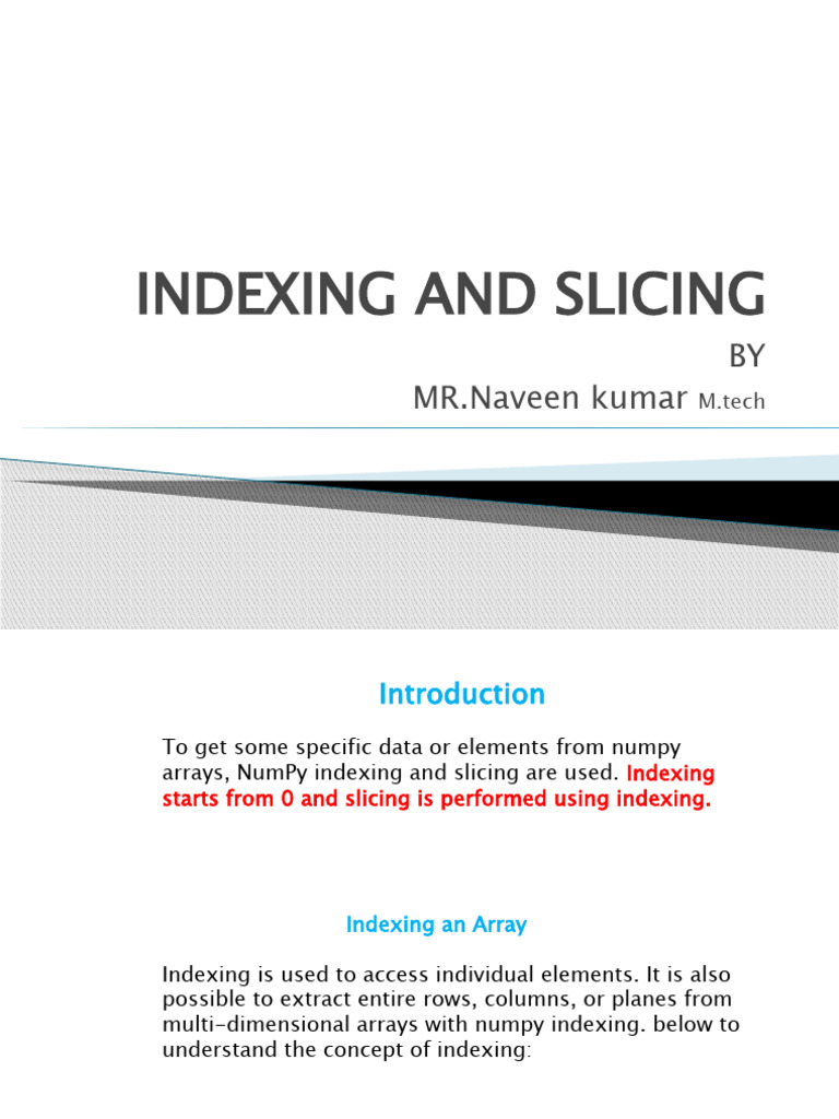 Indexing and Slicing | PDF | Software Engineering | Computer Data