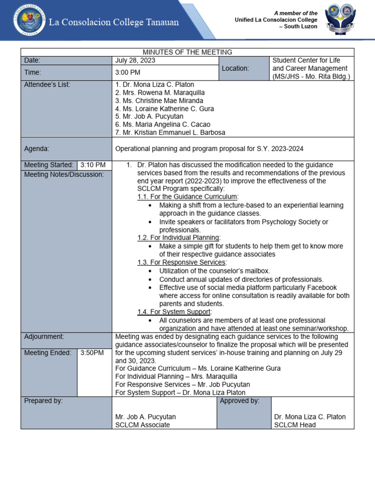 MoM Using 2022 2023 Data | PDF | Human Communication MoM Using 2022 2023 Data | PDF | Human Communication