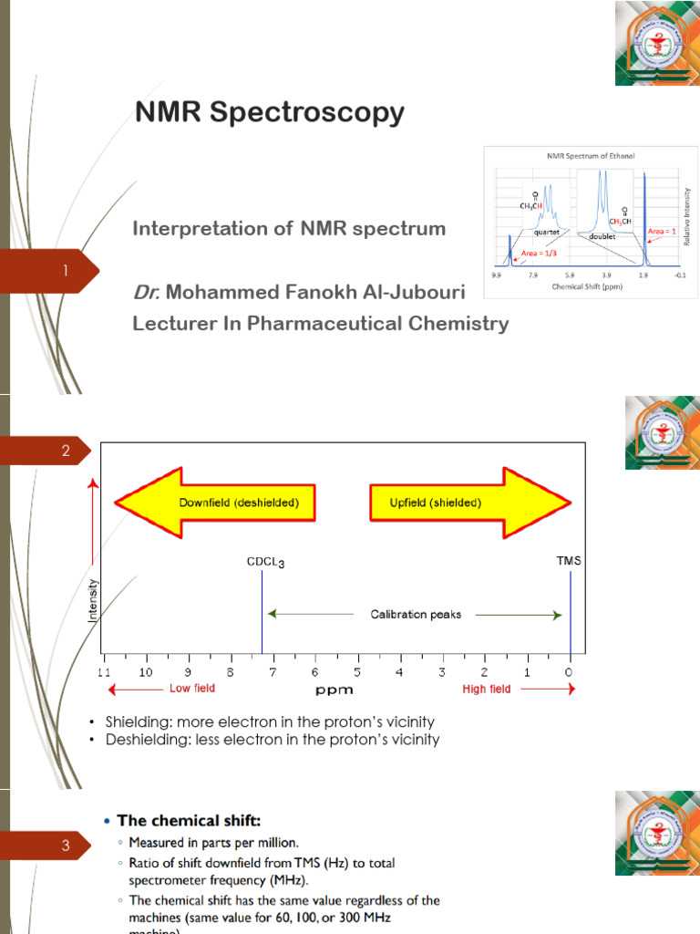 Advanced PH Analysis Lec 6 H-NMR 2 | PDF | Proton Nuclear Magnetic Resonance | Nuclear Magnetic ...