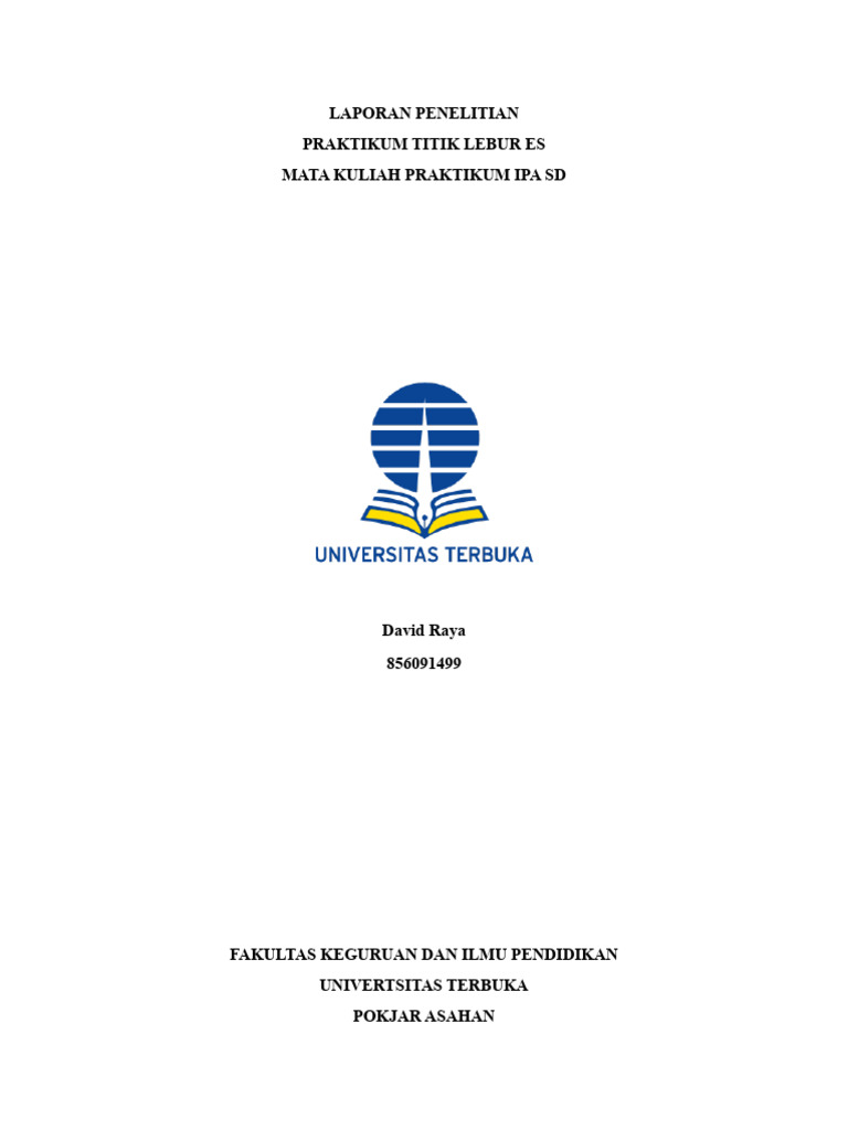 Titik Lebur Es: Praktikum IPA SD | PDF