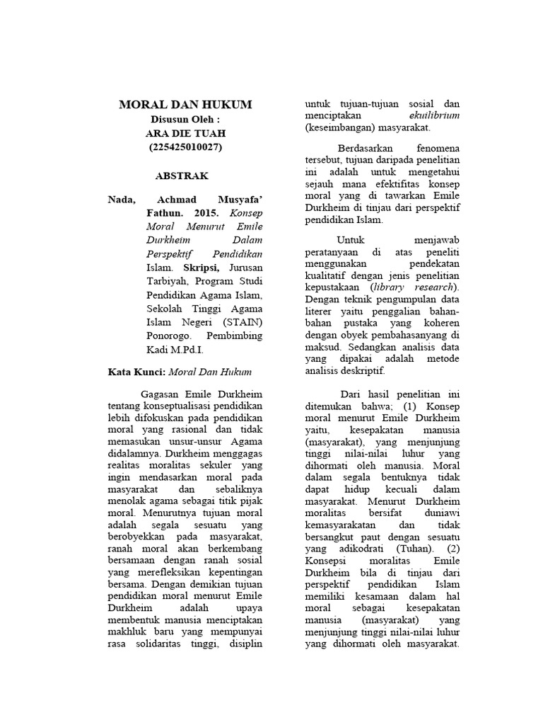 Jurnal Morah Dan Hukum 2023 | PDF | Sains & Matematika