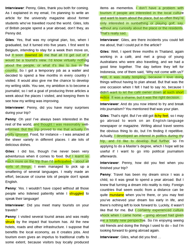Listening Part 3 Transcript | PDF Listening Part 3 Transcript | PDF