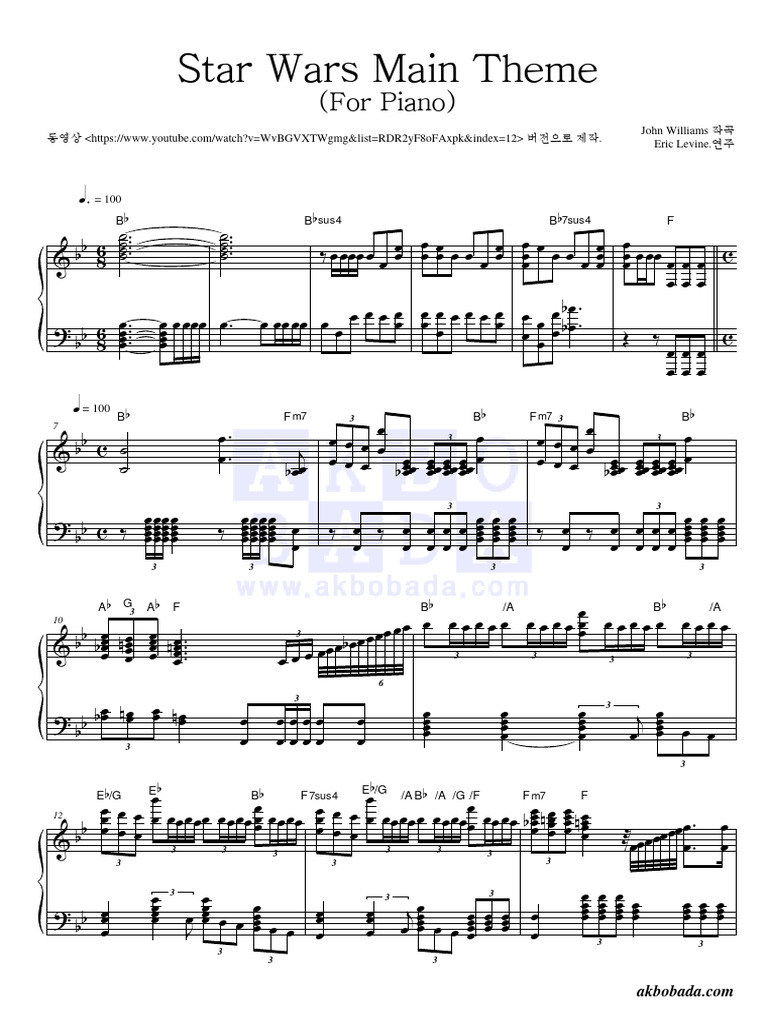 Star Wars Main Theme For Piano Star Wars | PDF | Échecs | Ouverture ...