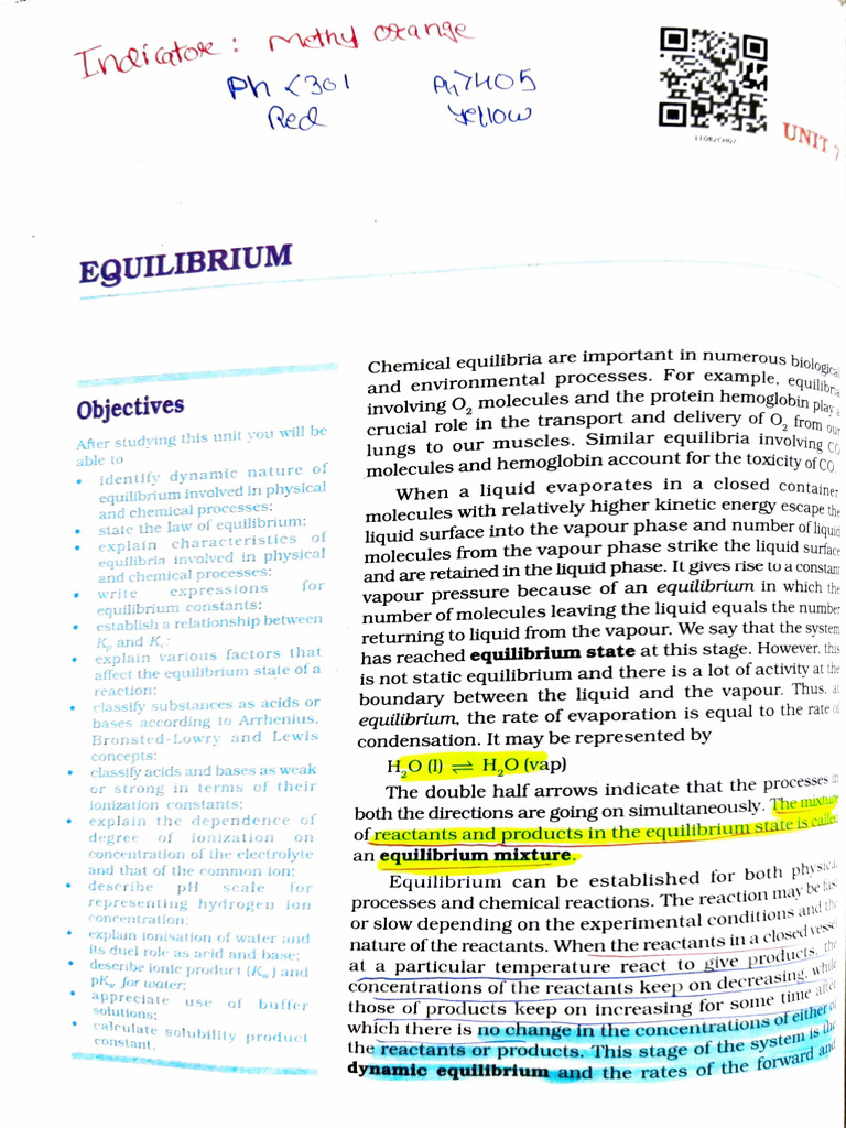 Equilibrium NCERT | PDF