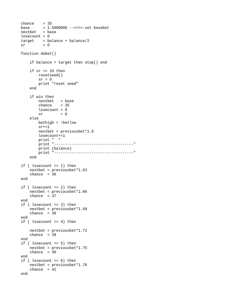 Dicebot Script 35 | PDF