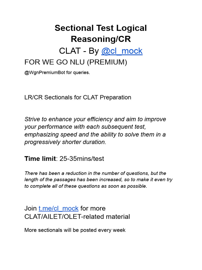 Critical Reasoning Test 1 | PDF | Aristotle | Plato