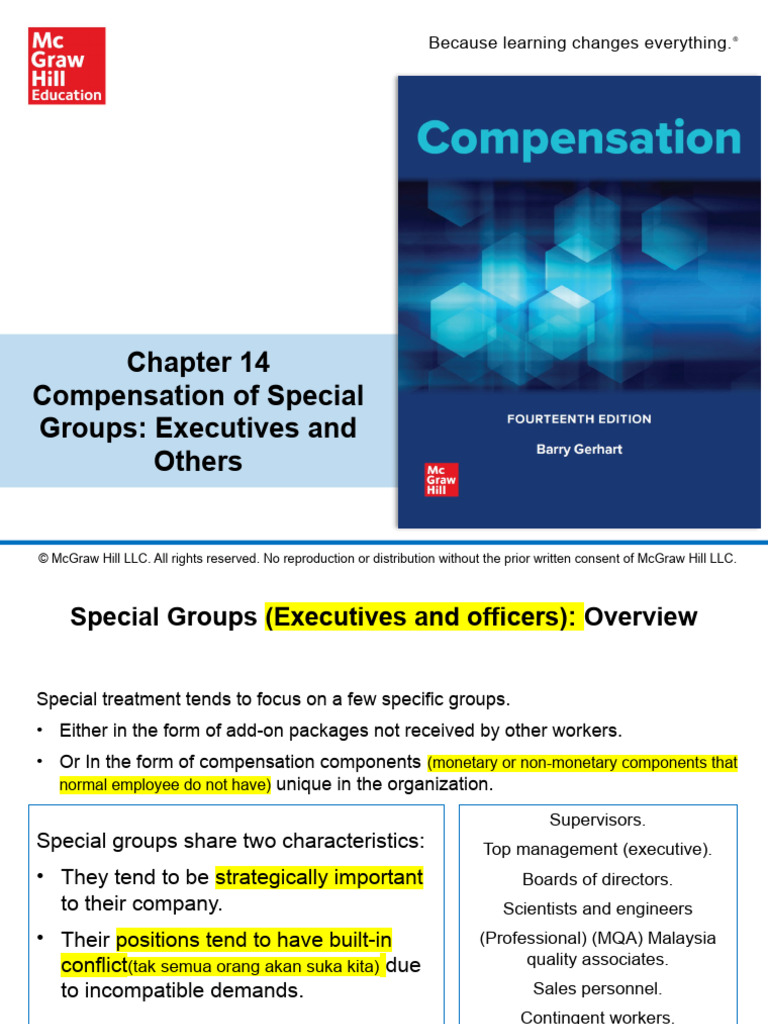 HRM648 Chapter 14 | PDF | Executive Compensation | Employment