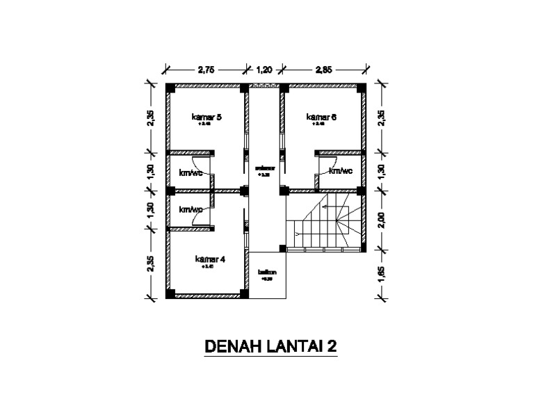 Denah Kos LT 2 | PDF