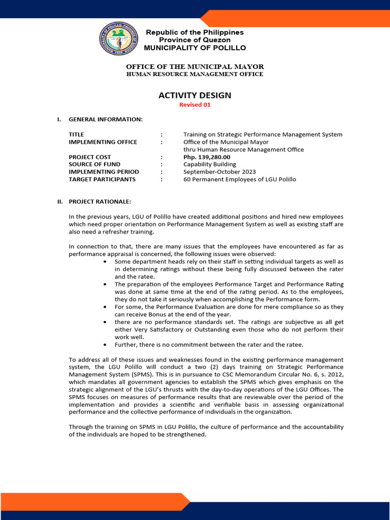 SPMS Training for LGU Employees | PDF | Performance Appraisal | Economies